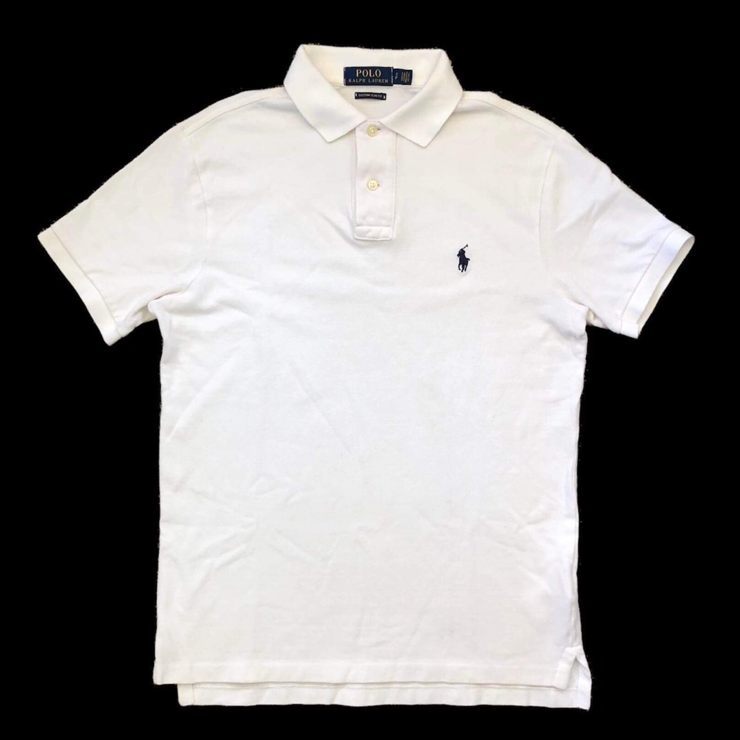 POLO RALPH LAUREN POLO SHIRT WHITE SMALL PONY, Men's Fashion, Tops & Sets, Tshirts & Polo Shirts ...