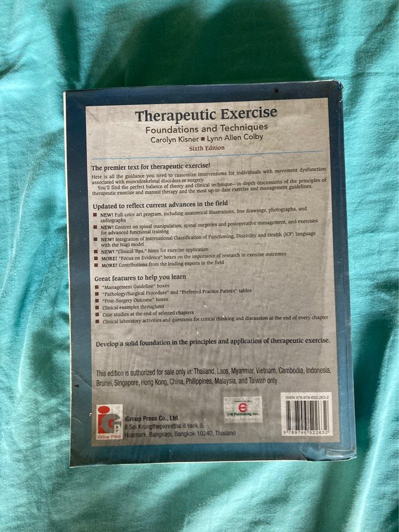 PRE-LOVED BS PHYSICAL THERAPY (PT) TEXTBOOK: Therapeutic Exercise (6th ...