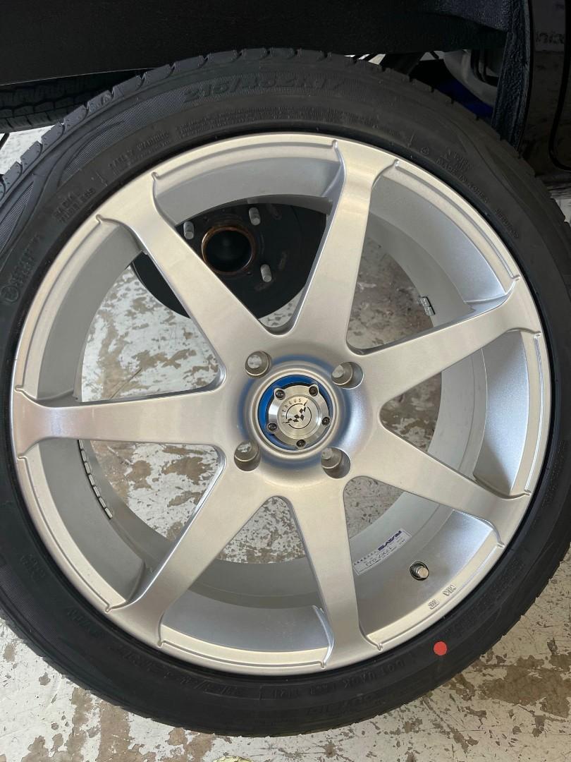 RAYS original Japan 17" Rims, Car Accessories, Tyres & Rims on Carousell