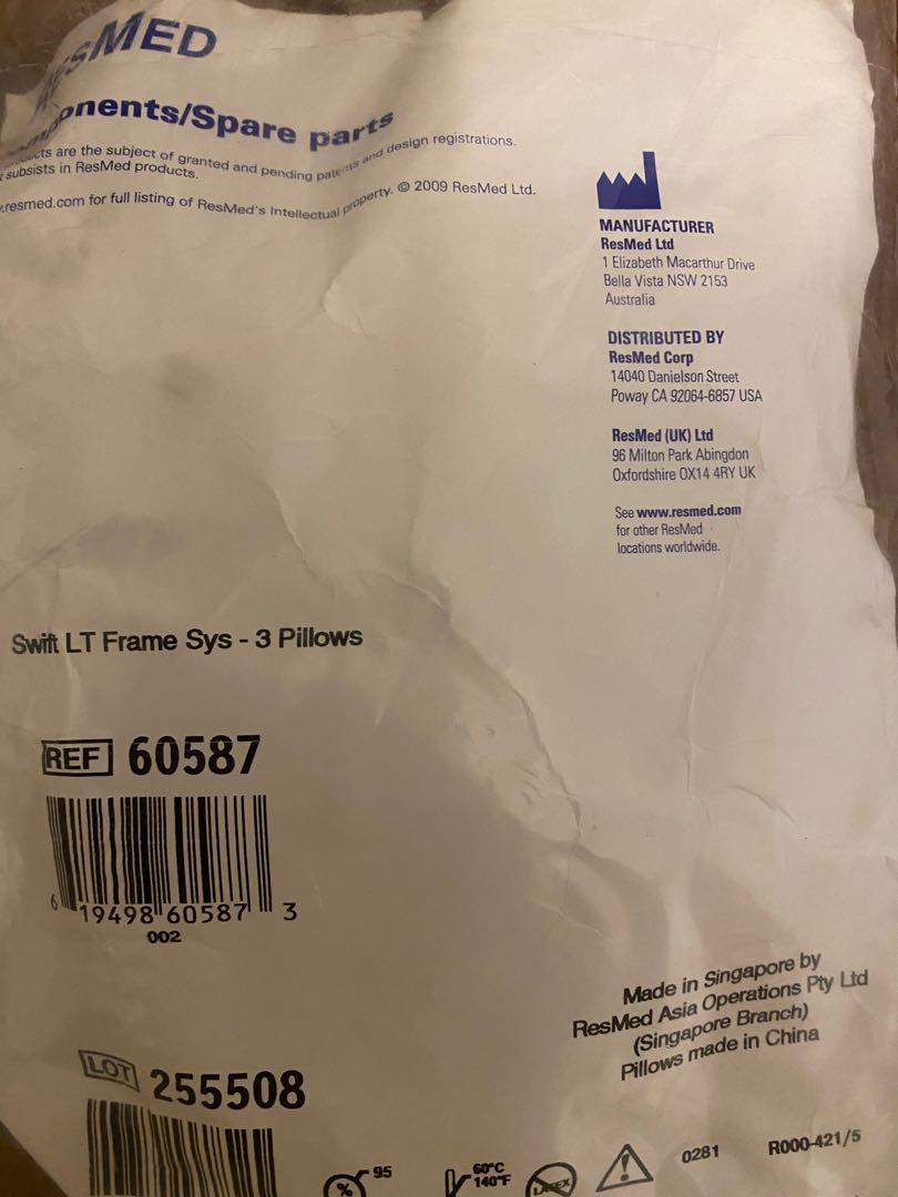 ResMed Swift LT Nasal Pillow System Parts, Health & Nutrition, Medical ...