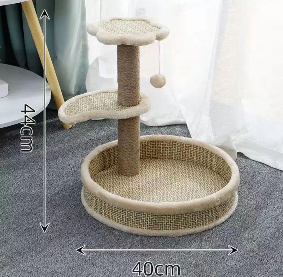 [SG STOCK] 44CM Rattan scratching cat post/Cat sisal scratch post/cat ...