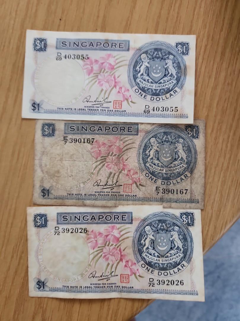 Singapore old 1$ 1 dollar notes, Hobbies & Toys, Memorabilia ...