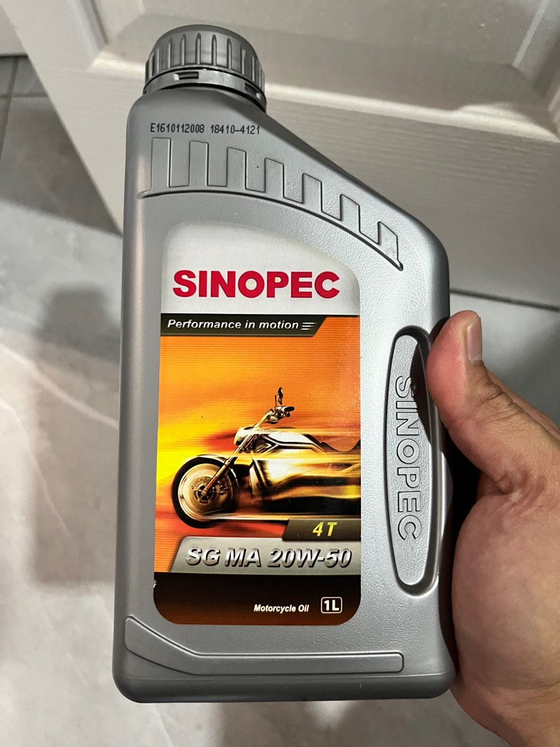 Sinopec 4T SG MA 20W-50 Engine Oil, Motorcycles, Motorcycle Accessories ...