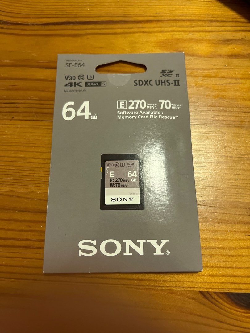 Sony 64GB E SD Card, Photography, Photography Accessories, Other ...