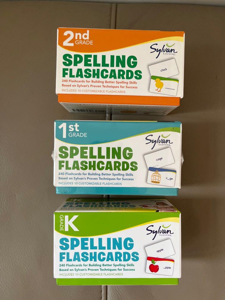 Spelling Flashcards Set of 3, 興趣及遊戲, 書本 & 文具, 小朋友書 - Carousell