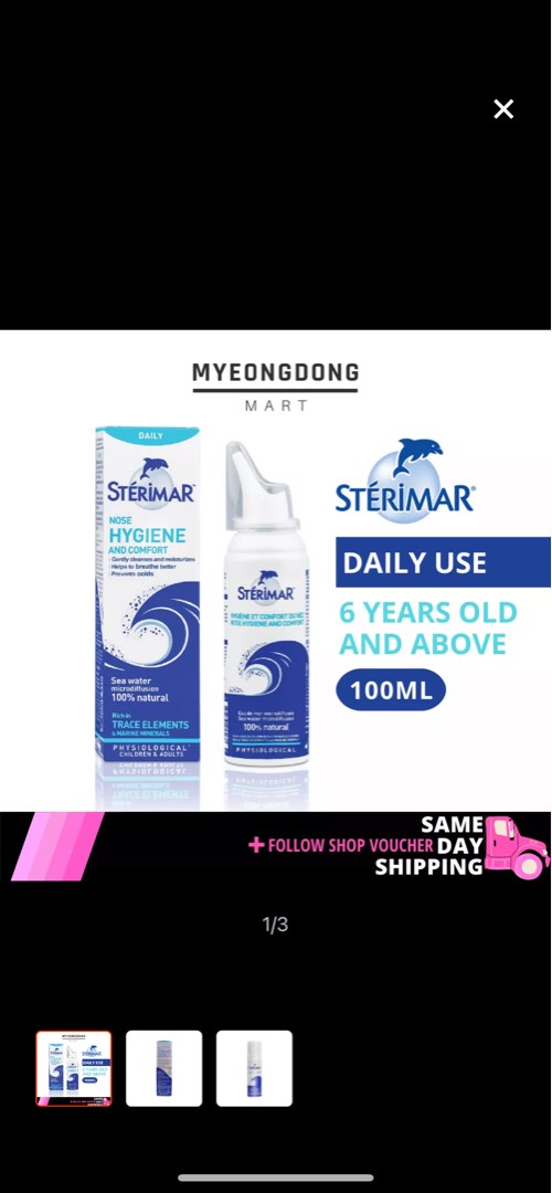 Sterimar Nose Hygiene & Comfort 100ml!, Health & Nutrition, Medical ...