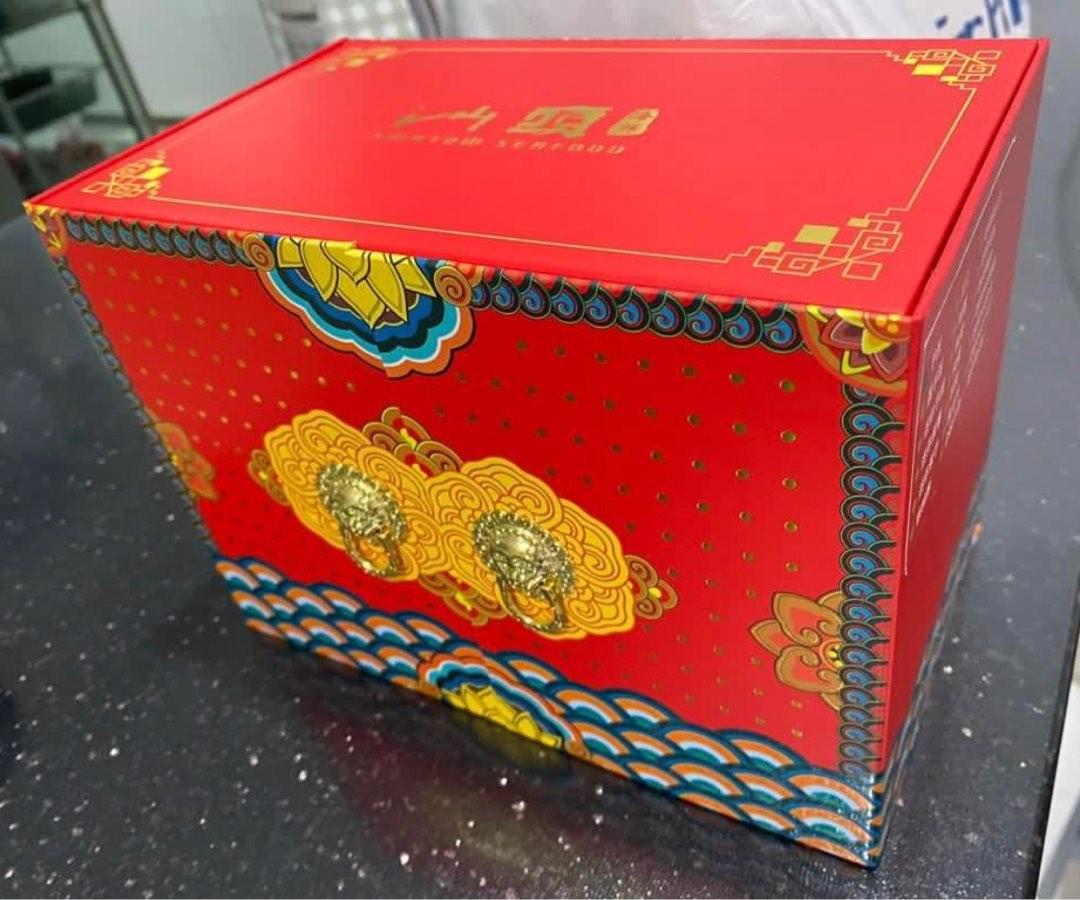 Swatow Traditional Red Mooncake Box (EMPTY) w/ 2 drawers -jewellery ...
