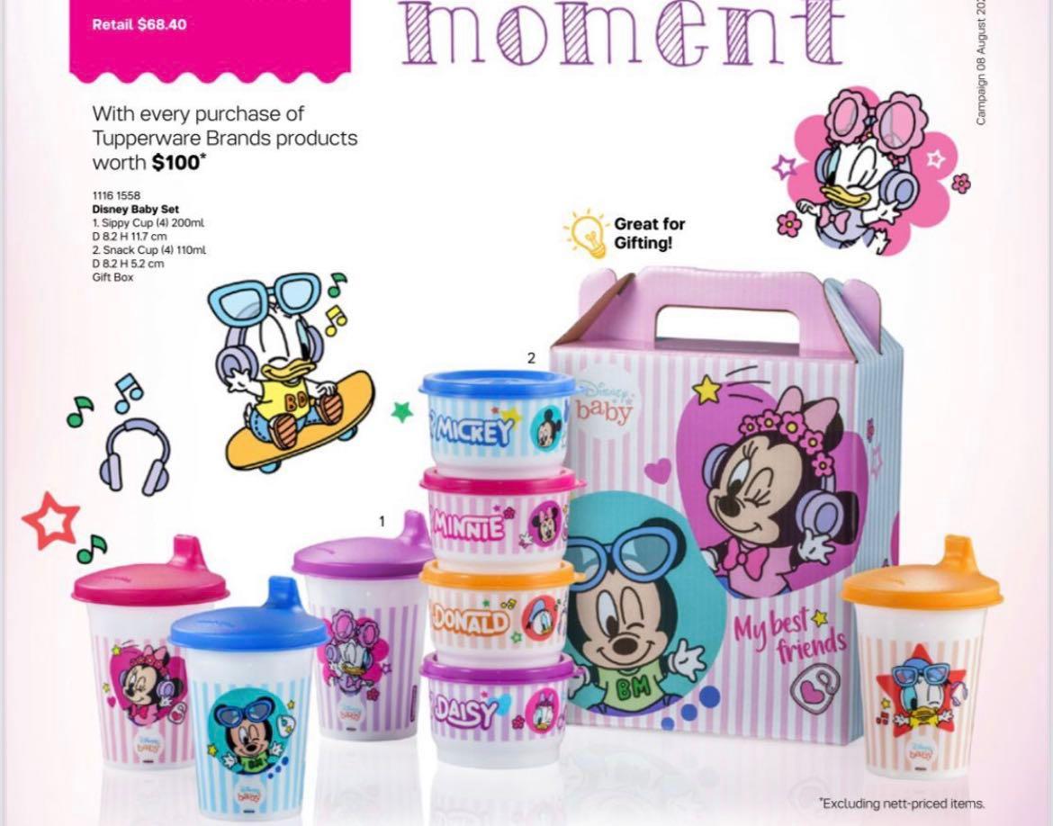 Tupperware Disney Baby Set (4+4), Babies & Kids, Going Out, Other ...