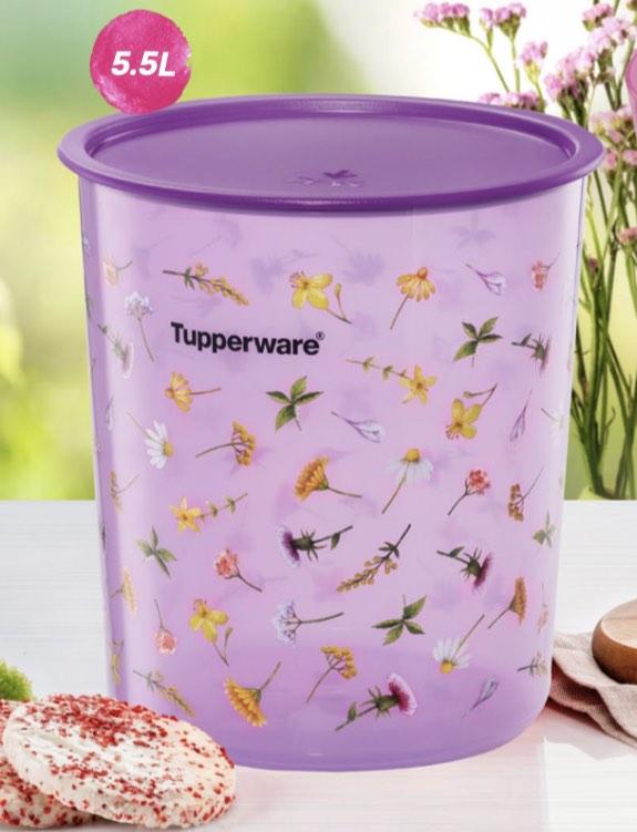 Tupperware Purple Pink Spring Bloom Maxi Canister Set 2 Units 5.5L ...