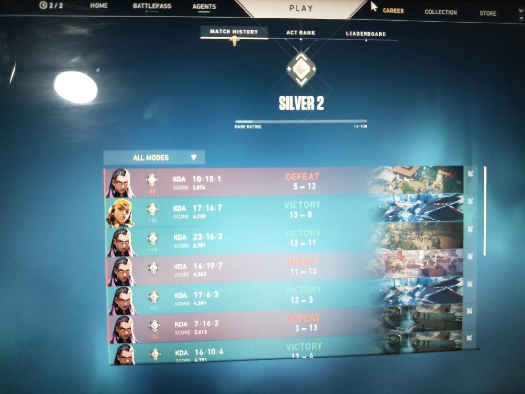 valorant g1 acc with battle pass, few skins with Reyna ace card., Video ...