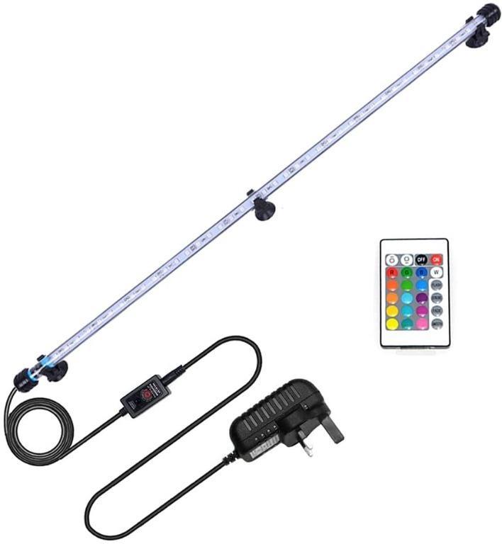 VARMHUS LED Aquarium Lighting for Fish Tank, Waterproof Amphibious Light White & Blue/RGB, (71 ...