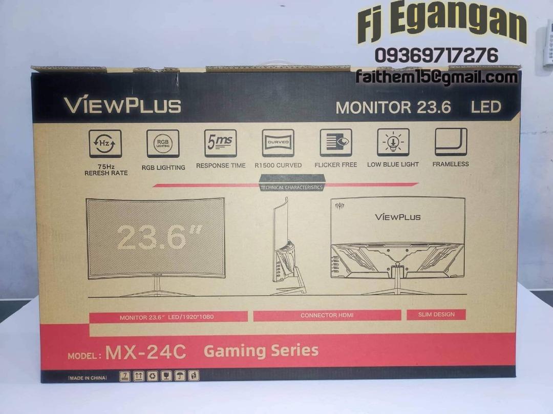 Viewplus MX-24C 23.6" with VGA and HDMI port Curve LED Monitor, Computers & Tech, Parts ...
