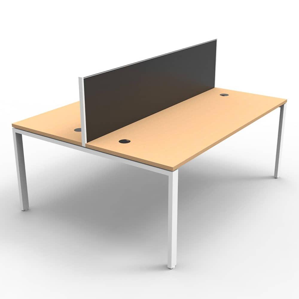 workstation table with acrylic partition divider customize, Furniture ...