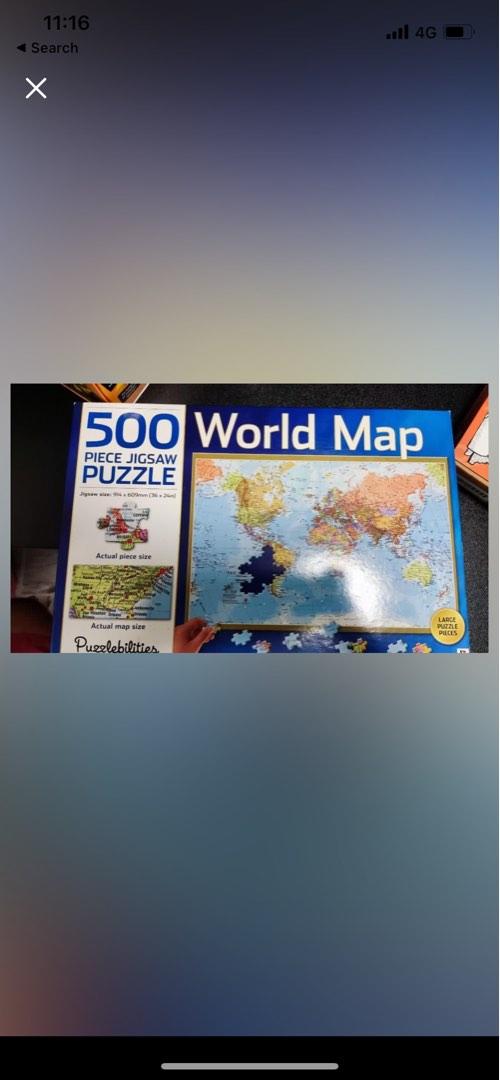 WORLD MAP PUZZLE, Hobbies & Toys, Toys & Games on Carousell