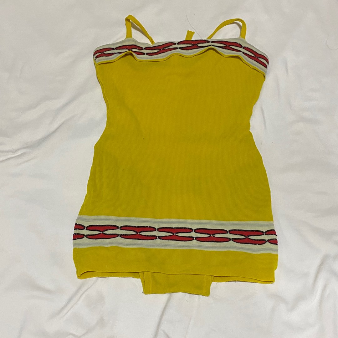 y2k vintage ribbed bodysuit, Women's Fashion, Swimwear, Bikinis ...