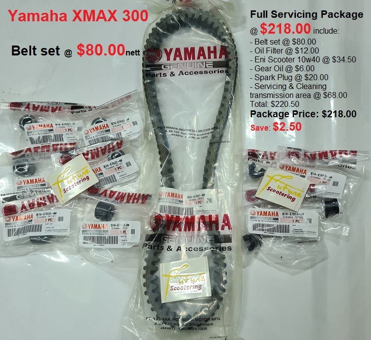Yamaha XMAX 300 Belt set / Full Servicing Package, Motorcycles ...