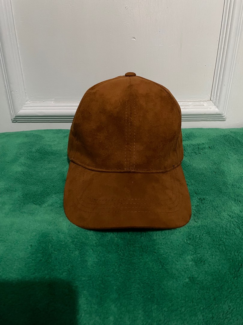 Zara Faux Suede Cap, Men's Fashion, Watches & Accessories, Caps & Hats ...