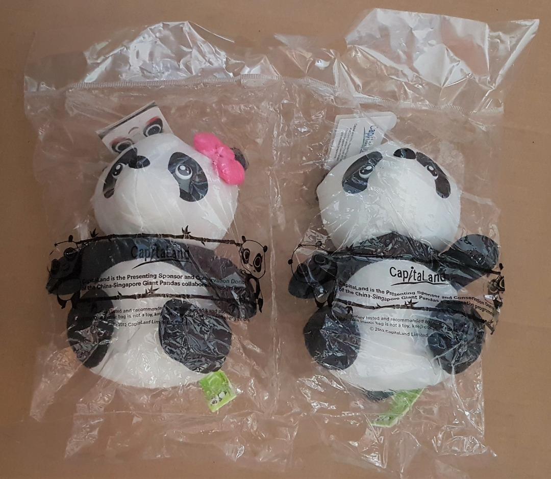 A set of 2 Giant Panda Collectibles, Jia Jia and Kai Kai, 大熊猫, Art ...