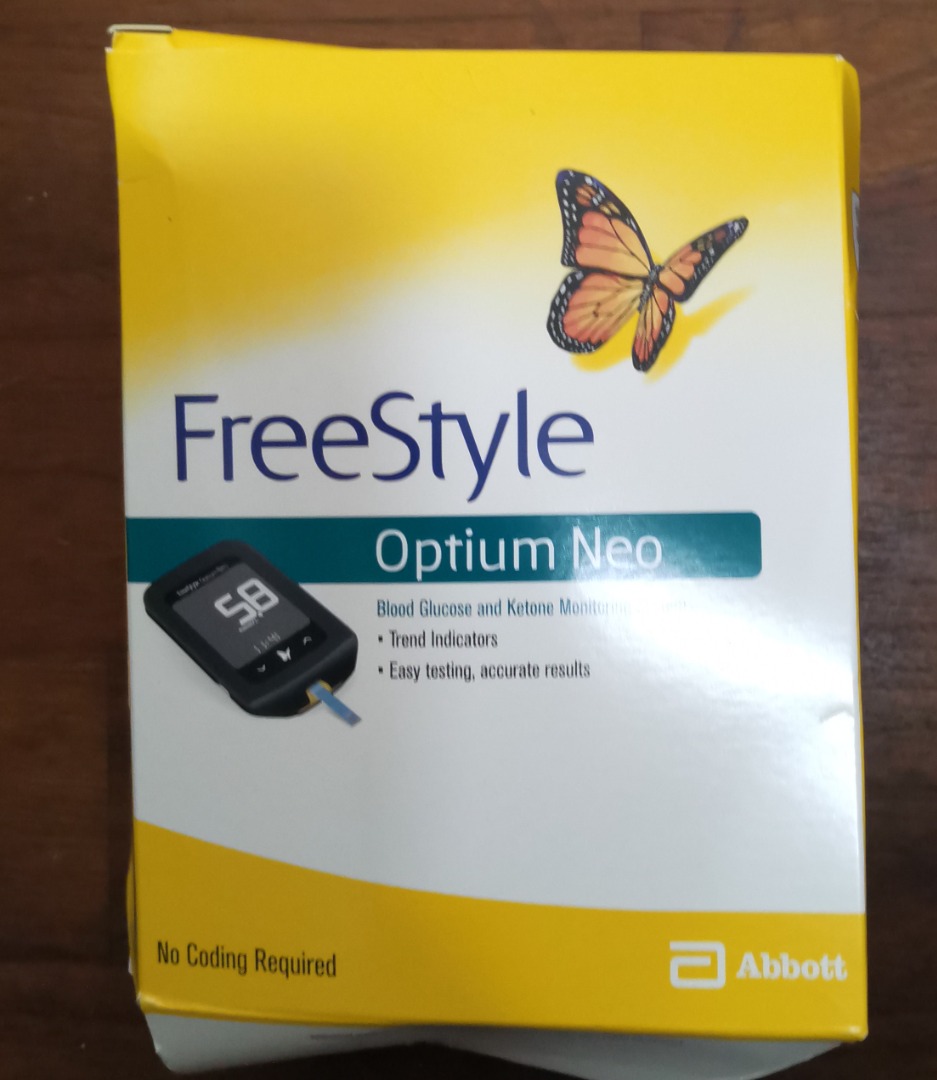 Abbott FREESTYLE OPTIUM NEO BLOOD GLUCOSE & KETONE MONITORING METER ...