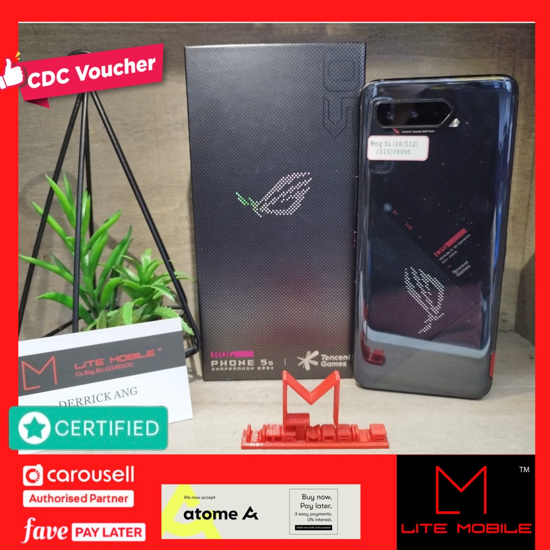 Asus Rog 5S 512GB | 18GB Ram + 512GB | Tencent Set #8995 #LM02, Mobile ...