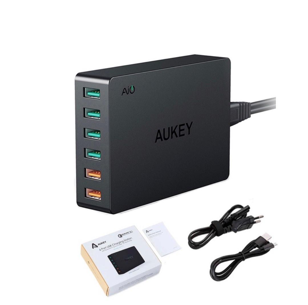 Aukey 6 ports with Quick Charge 3.0, Computers & Tech, Parts & Accessories, Chargers on Carousell