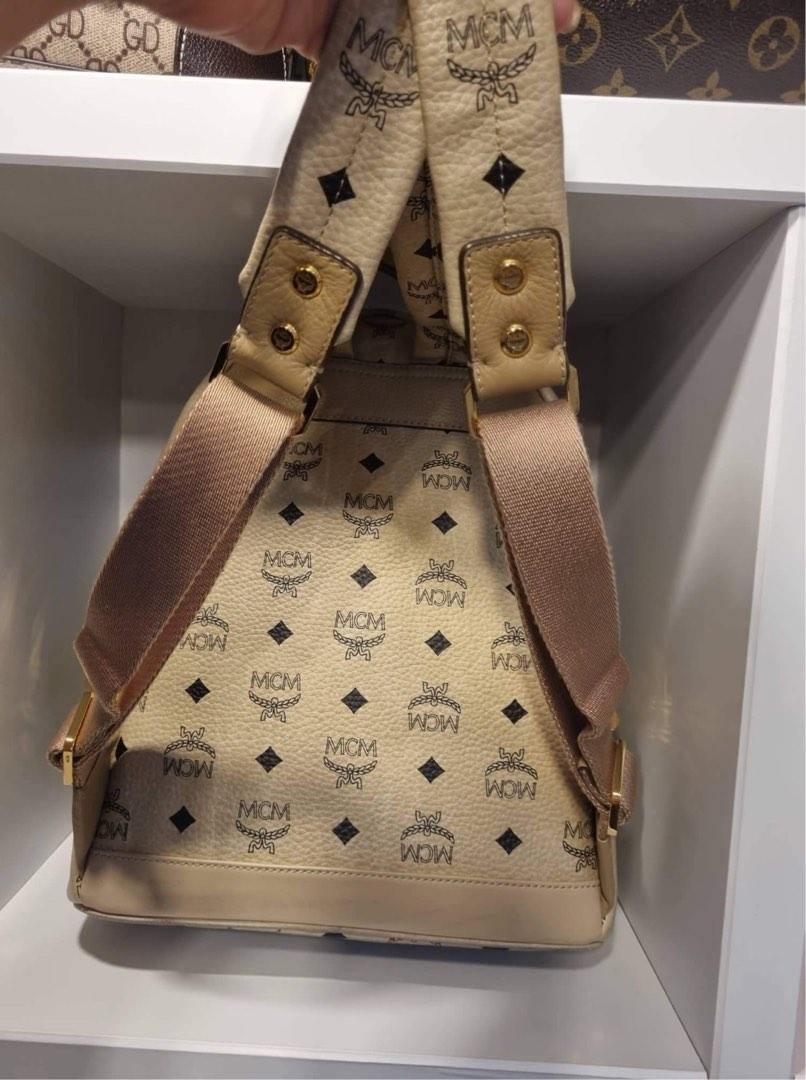 Authentic MCM backpack beige with dust bag and care card, Women's ...