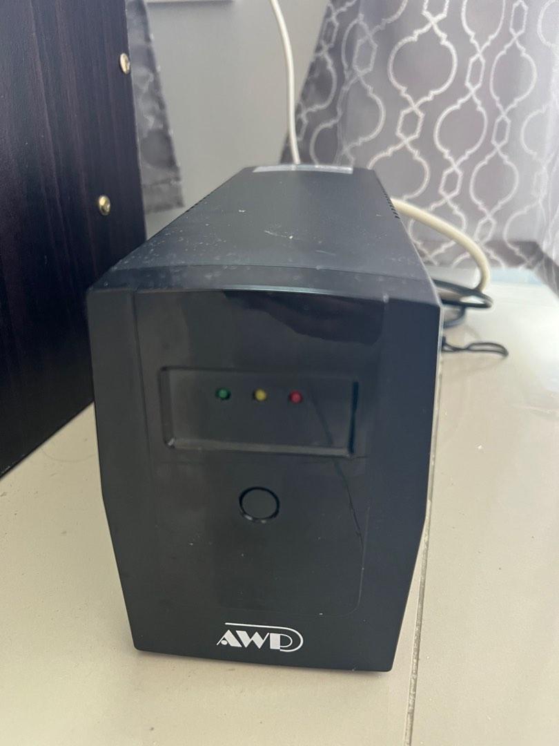 AWP Aide 600W-1000VA UPS with AVR Uninterruptible Power Supply (4 ...