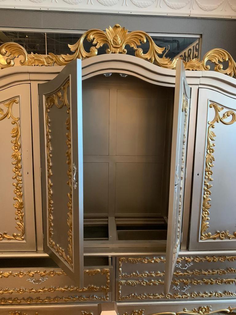 Baroque Rococo - Preorder Gold 4 Door Armoire Wardrobe, Furniture ...