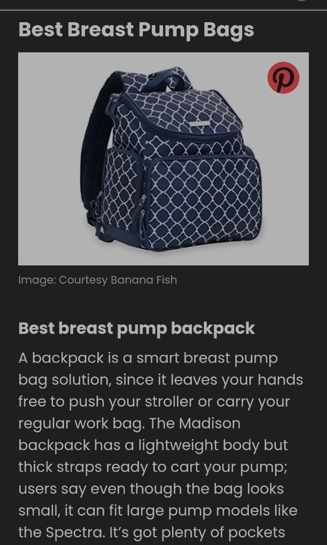 Breast Pump Bag Bananafish Madison, Babies & Kids, Nursing & Feeding, Breastfeeding & Bottle ...