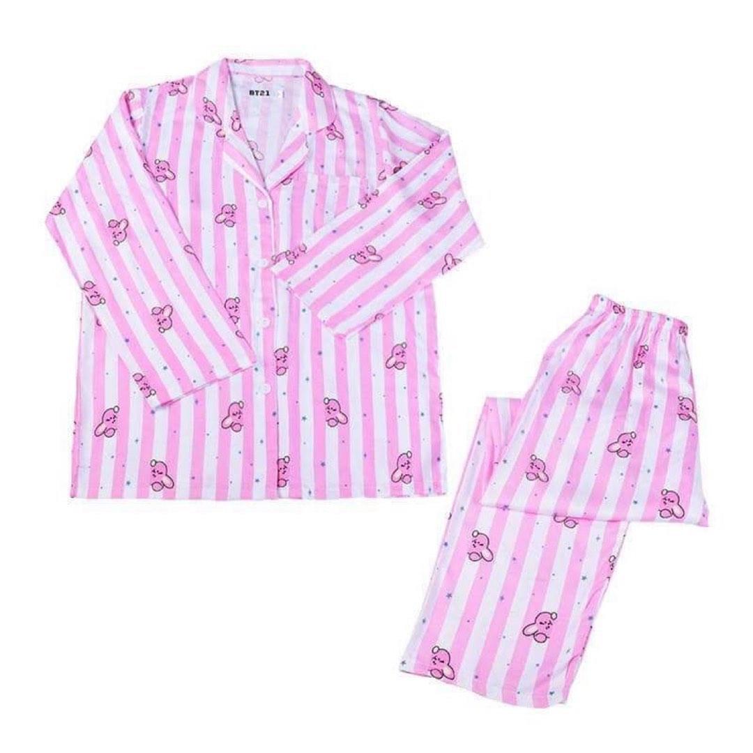 BT21 Kooky pajama set large WITH FREE BT21 HANDPOUCH, Women's Fashion ...