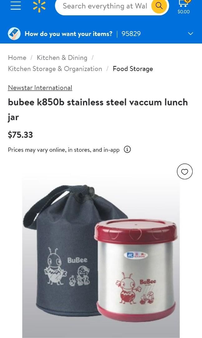 Bubee stainless vacuum lunch jar/ lunch box, Furniture & Home Living ...