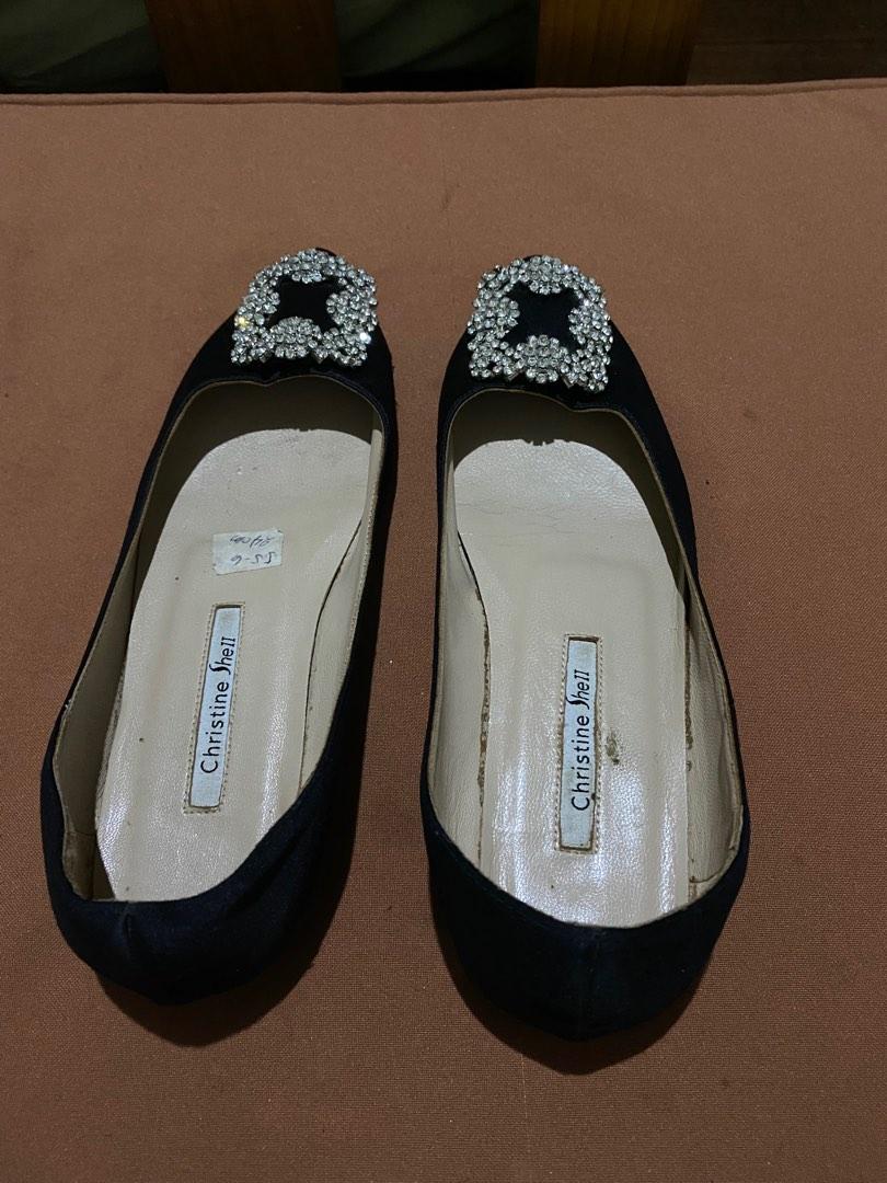 Christine Shell Black Shoes, Women's Fashion, Footwear, Flats & Sandals ...