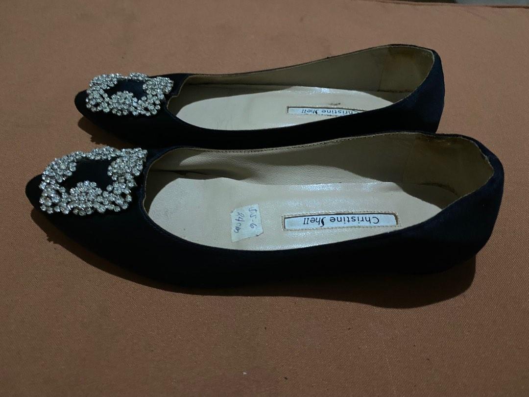 Christine Shell Black Shoes, Women's Fashion, Footwear, Flats & Sandals ...