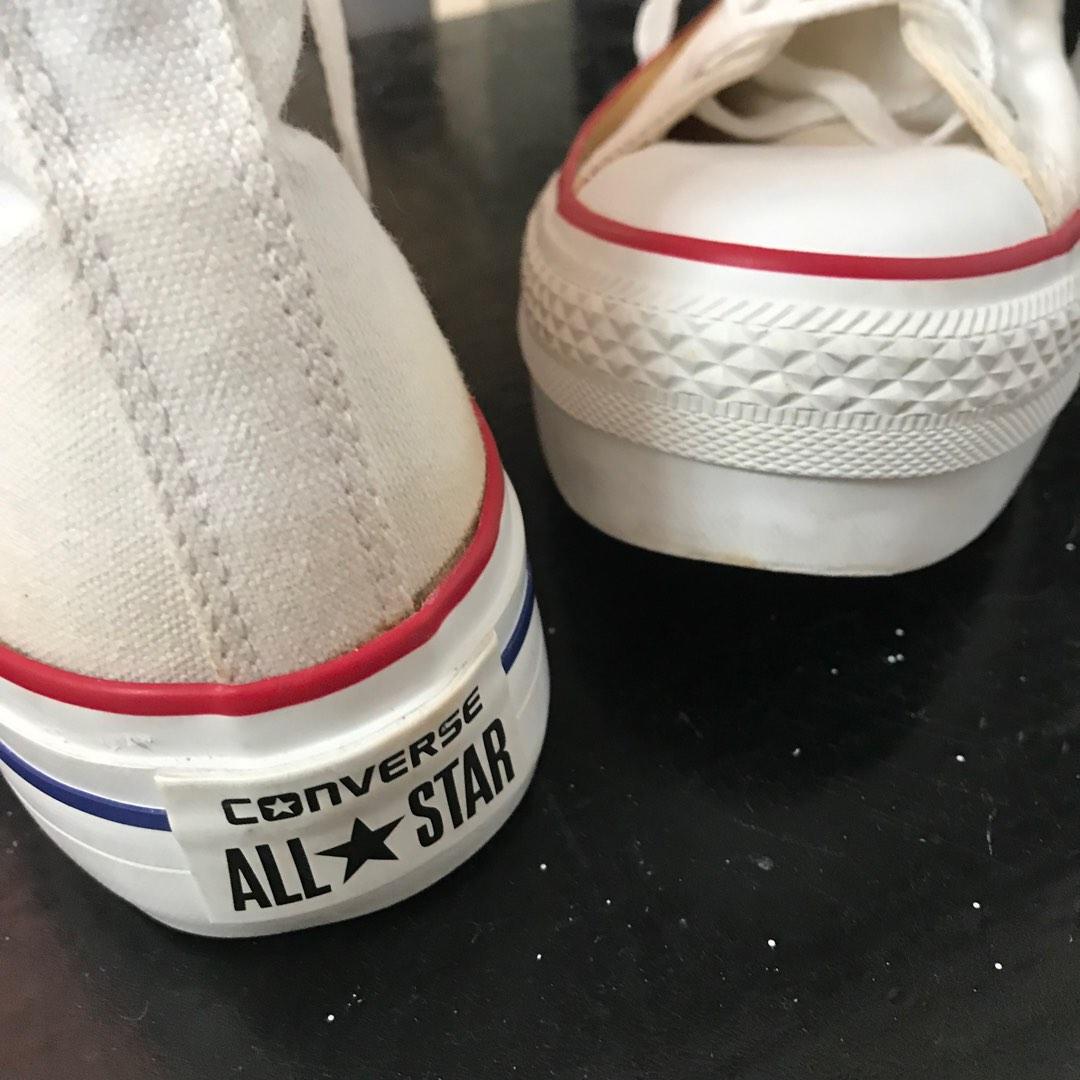 Chuck Taylor Converse White Platform High Cut Sneakers / Converse White ...