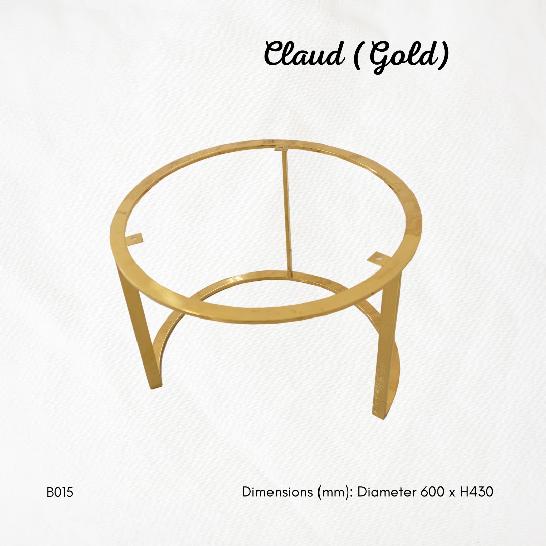 CLAUD SIDE TABLE BASE (GOLD), Furniture & Home Living, Furniture ...