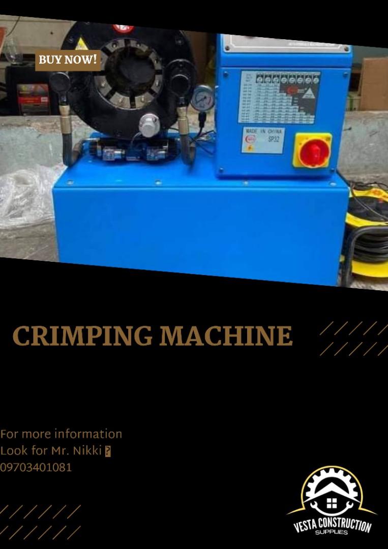 CRIMPING MACHINE pm for specs, Commercial & Industrial, Construction ...