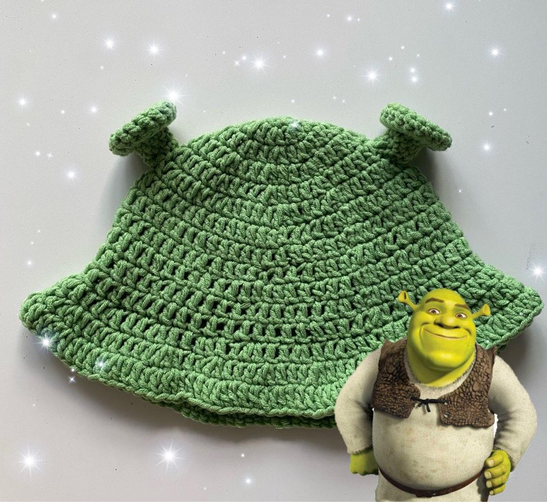 crochet Shrek hat, Women's Fashion, Watches & Accessories, Hats ...