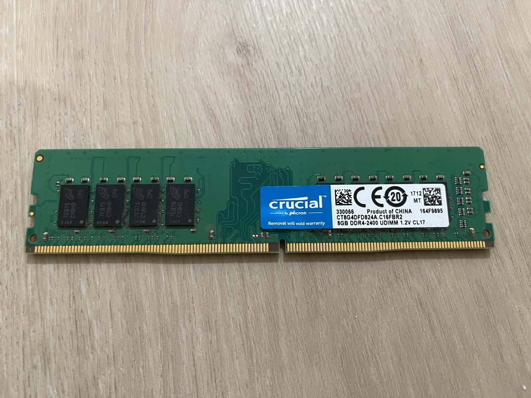 Crucial 8GB DDR4 desktop RAM, Computers & Tech, Parts & Accessories ...