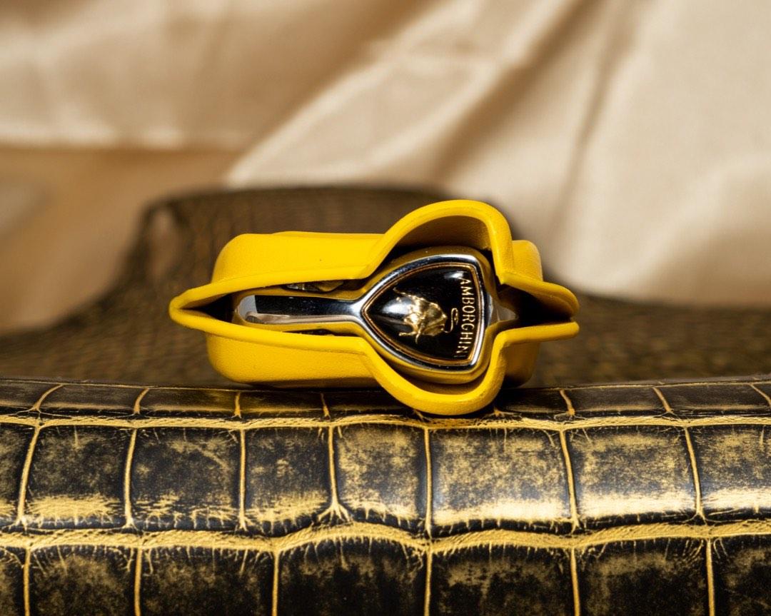 Custom Made Lamborghini Aventador SVJ Car Key Pouch in Yellow Italian ...