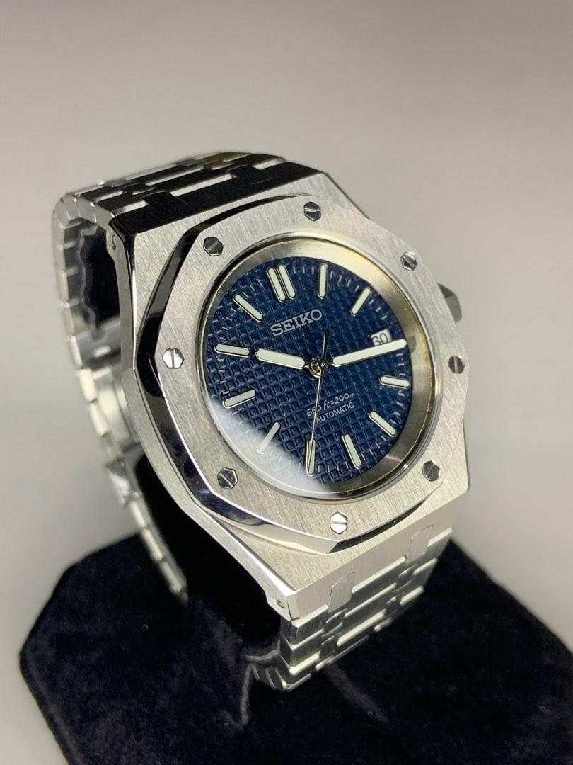 Custom Seiko Mod Blue waffle AP 42mm , Men's Fashion, Watches ...
