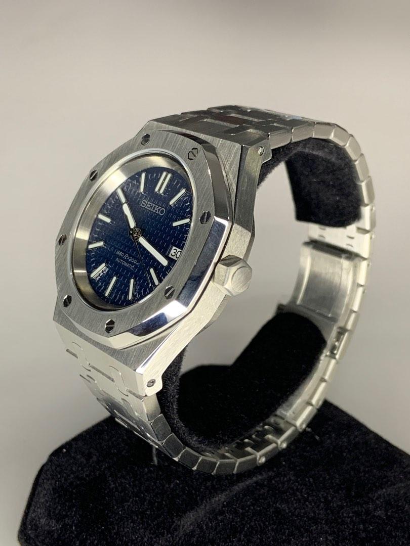 Custom Seiko Mod Blue waffle AP 42mm , Men's Fashion, Watches ...