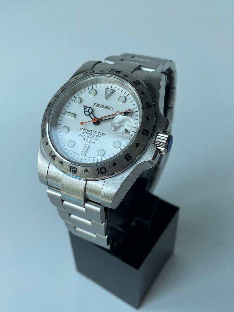 Custom Seiko Mod Explorer 2 White, Luxury, Watches on Carousell