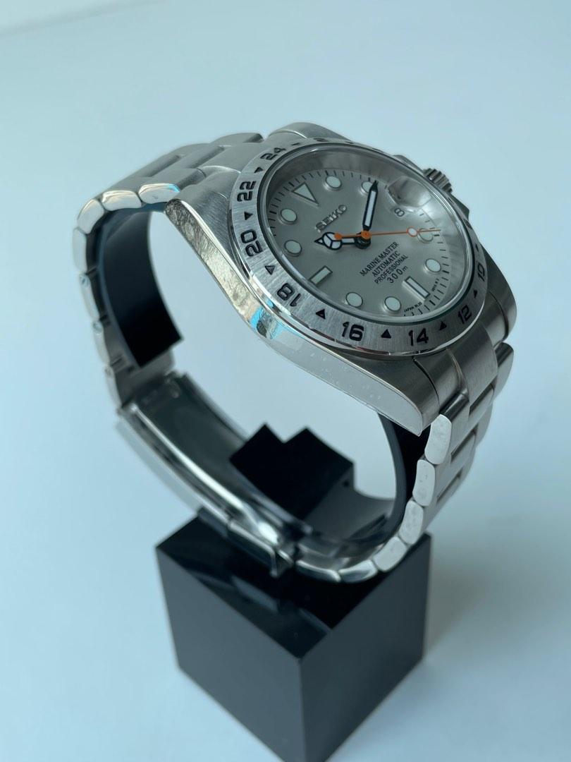 Custom Seiko Mod Explorer 2 White, Luxury, Watches on Carousell