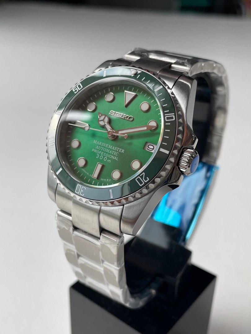 Custom Seiko Mod Green Hulk 36mm, Men's Fashion, Watches & Accessories ...