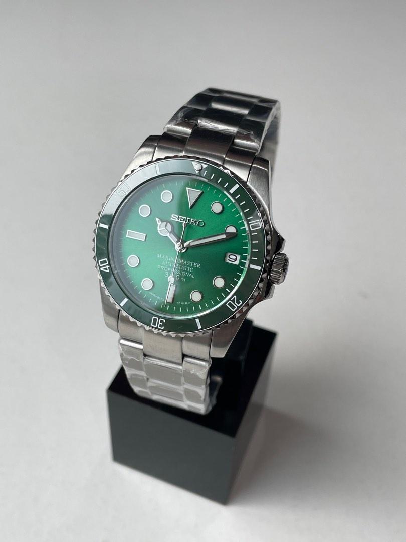 Custom Seiko Mod Green Hulk 36mm, Men's Fashion, Watches & Accessories ...