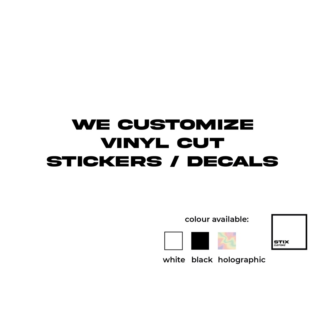 Customise stickers cut-out vinyl decal, Car Accessories, Accessories on ...