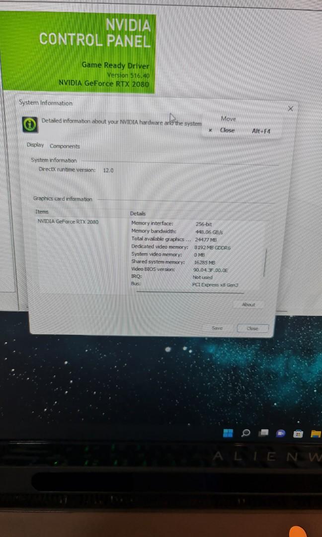 DELL ALIENWARE 17 INCHES A51 RTX 2080 WITH 32GB RAM, Computers & Tech ...
