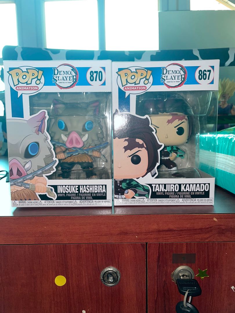 Demon Slayer Tanjiro Kamado Inosuke Hashibara Funko Pop Bundle - Anime ...