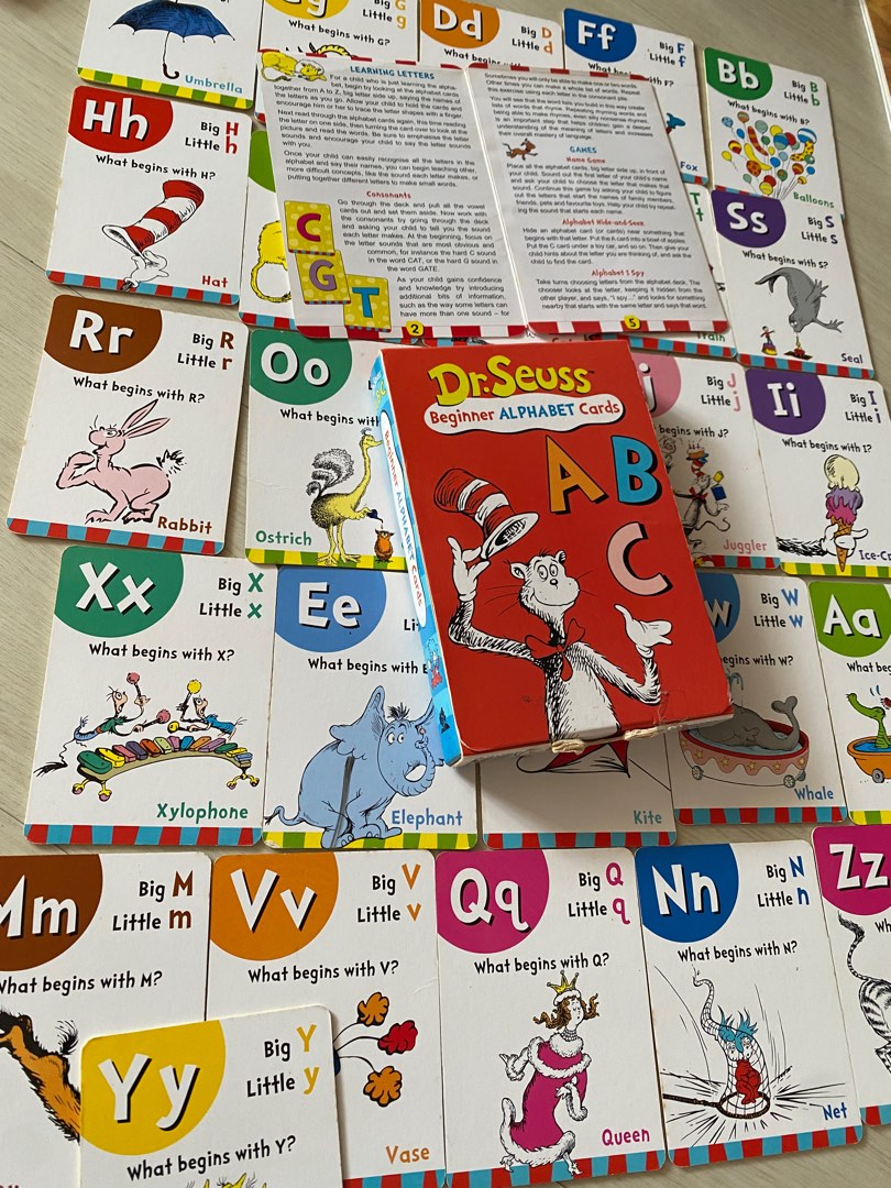 Dr Seuss Beginner Alphabet Cards, Hobbies & Toys, Books & Magazines ...
