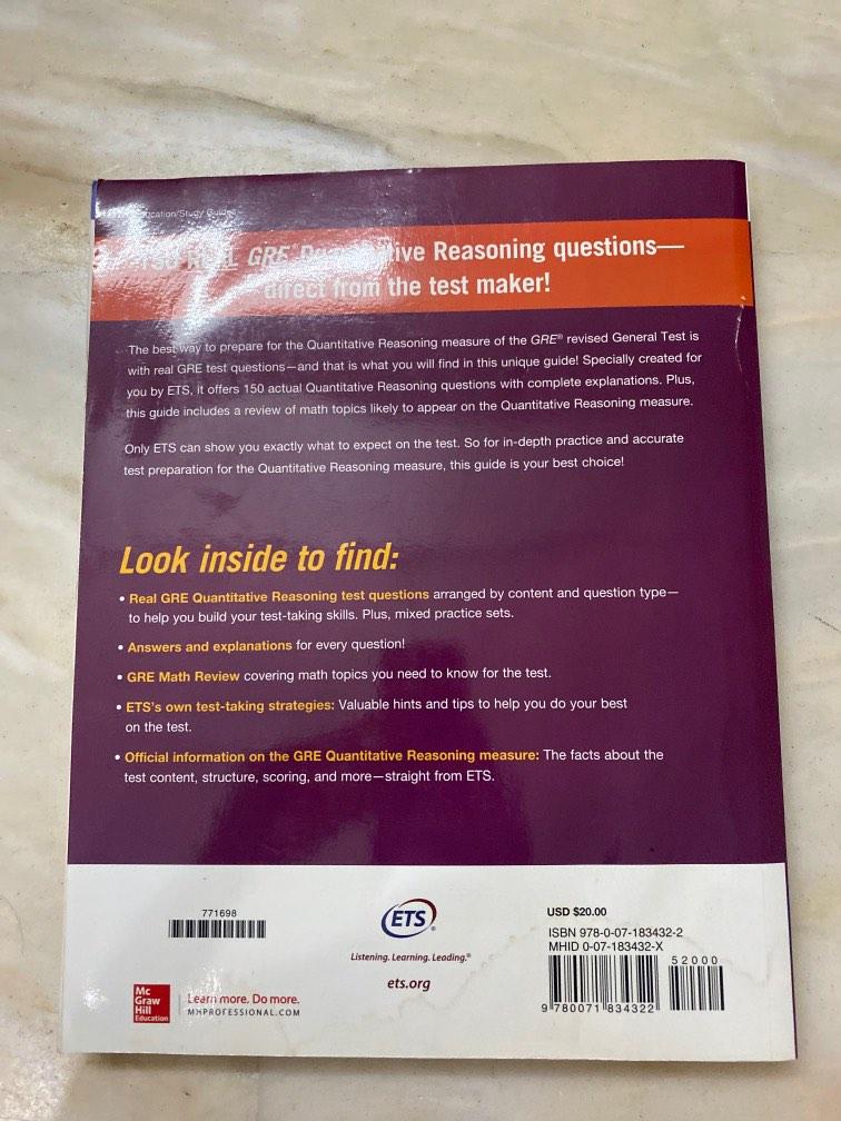 ETS official GRE quantitative reasoning, Hobbies & Toys, Books ...